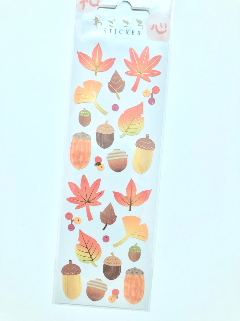 Fall Season Sticker Sheet Acorn Sticker Autumn Sticker - Etsy