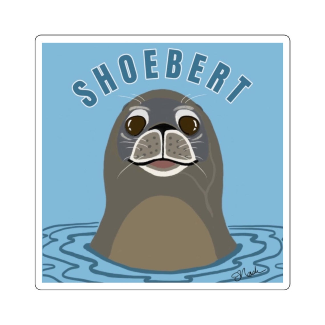 SHOEBERT the Seal Sticker - Etsy