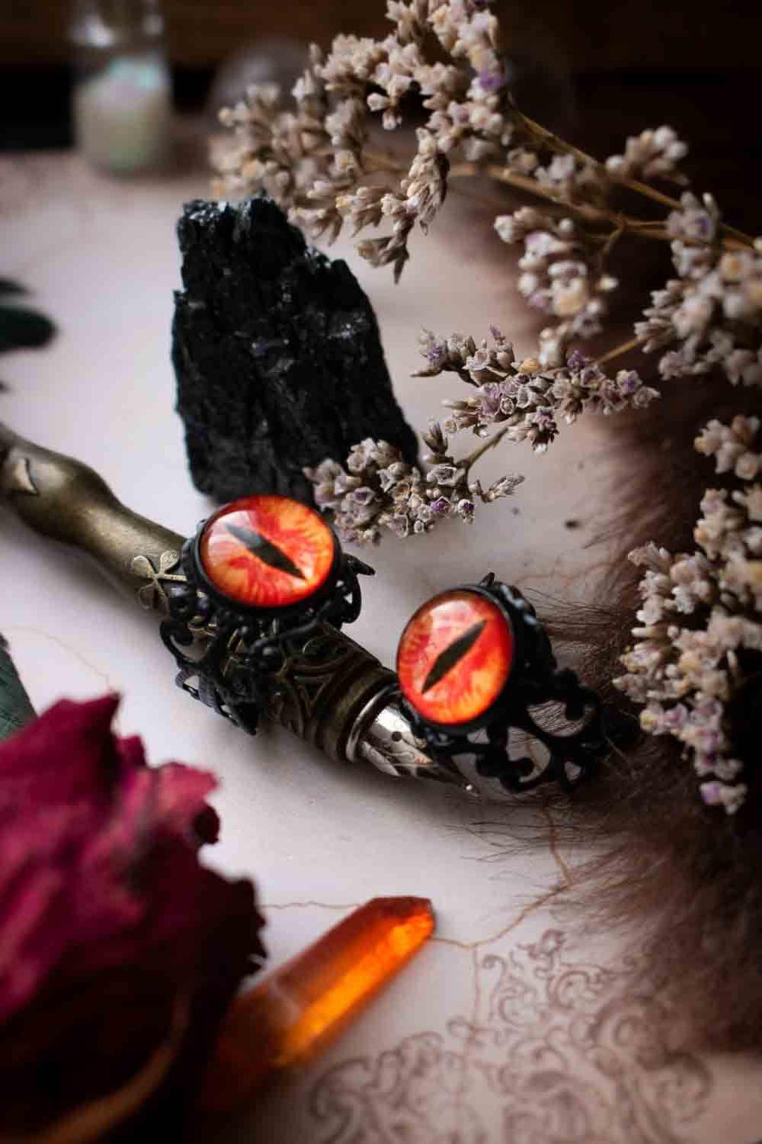 Black Red Eye Ring - Adjustable Ring - Eye Darkness - Etsy