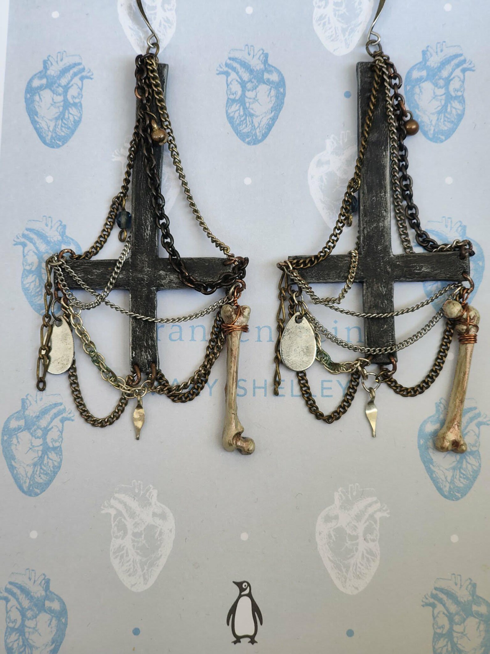 Gothic Earrings, Inverted Cross, Goth Jewellery, Punk, Grunge, Grunge ...