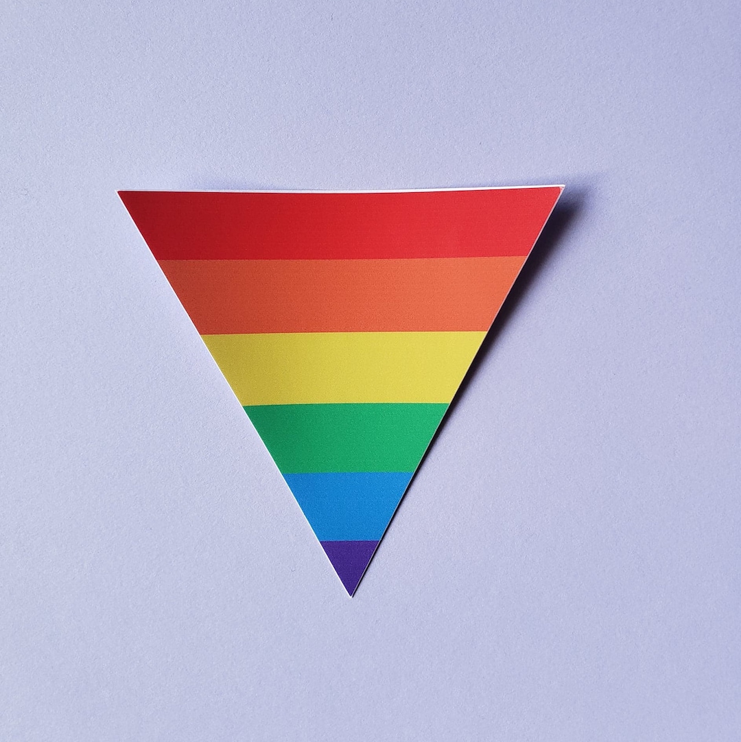 Upside-down Triangle Rainbow Pride Flag Sticker - Etsy