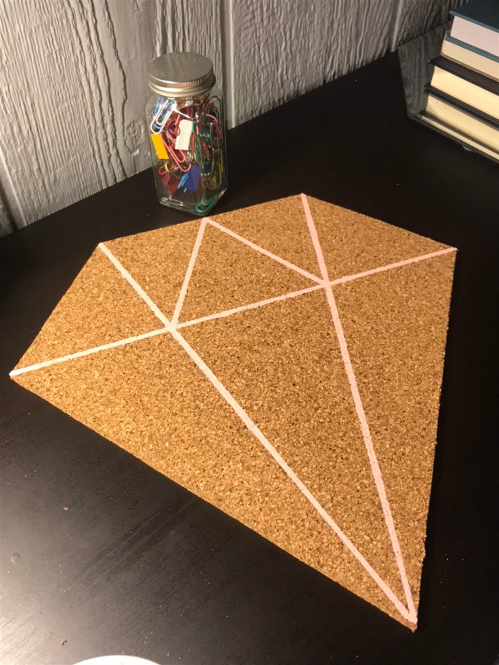 Diamond Corkboard Wall Decor | Etsy