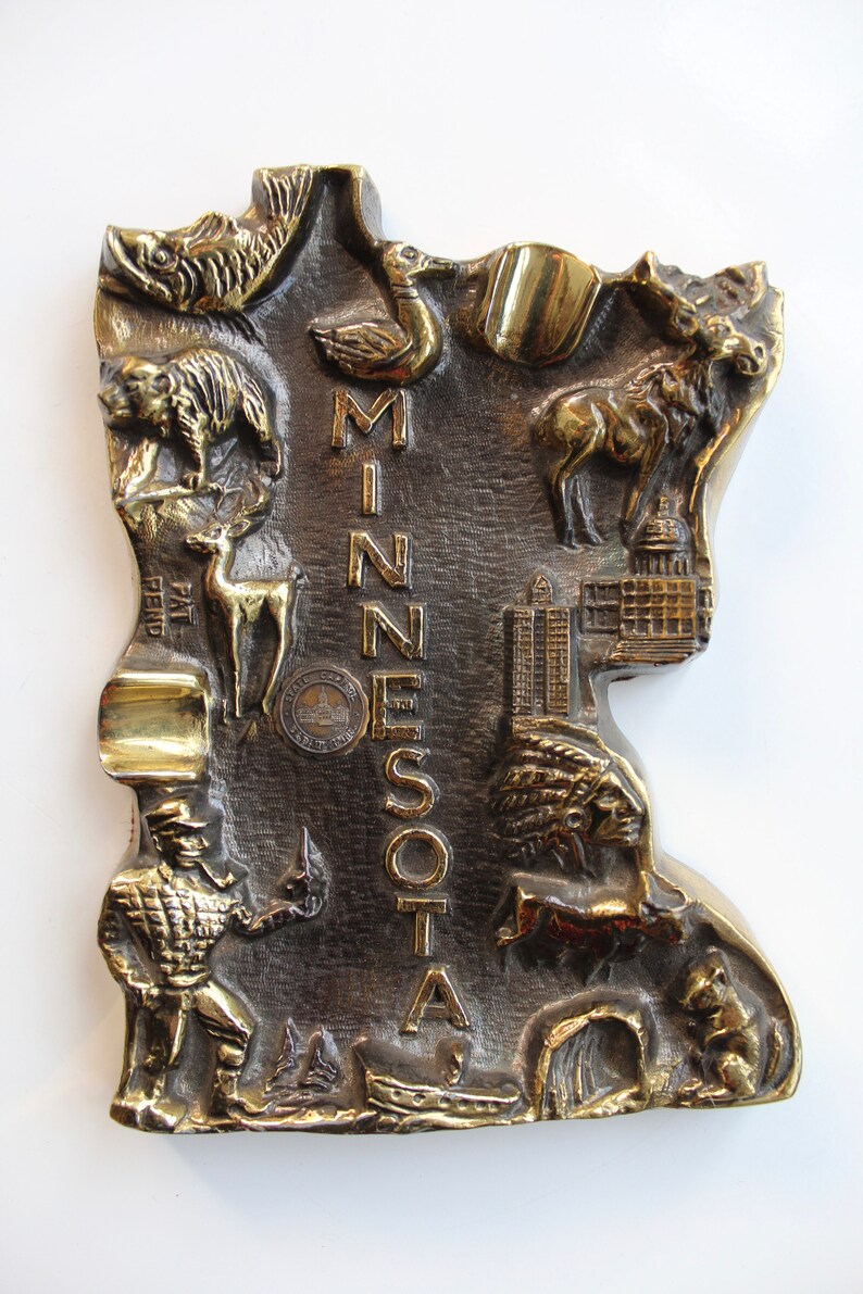 Aschenbecher Ashtray Minnesota Pat. Pend. Blecher. U.S.A. - Etsy