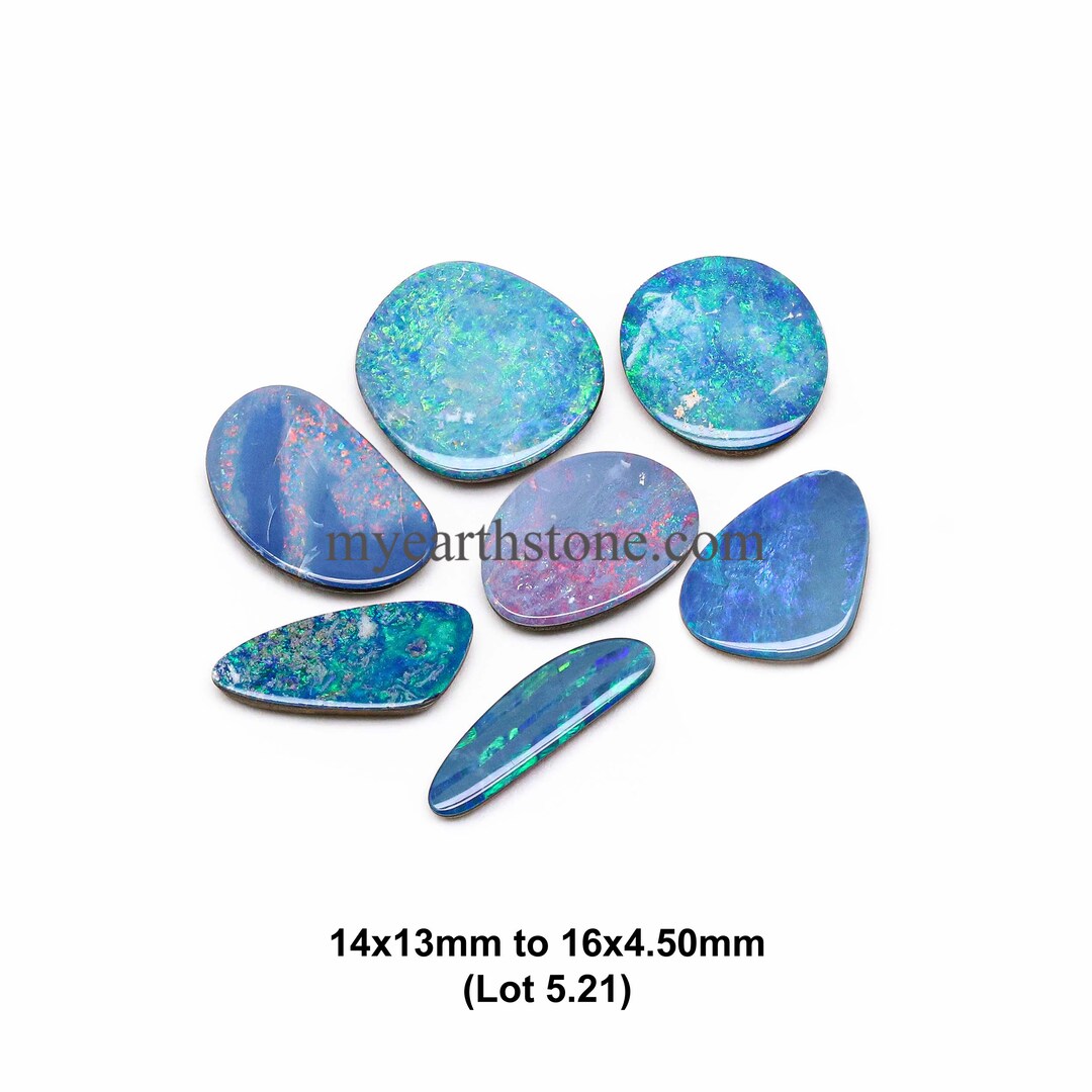 Natural Australian Opal Doublet Mix Plain Gemstone Slices - Etsy