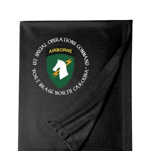 1st Special Operations Command Embroidered Blanket-6843 - Etsy