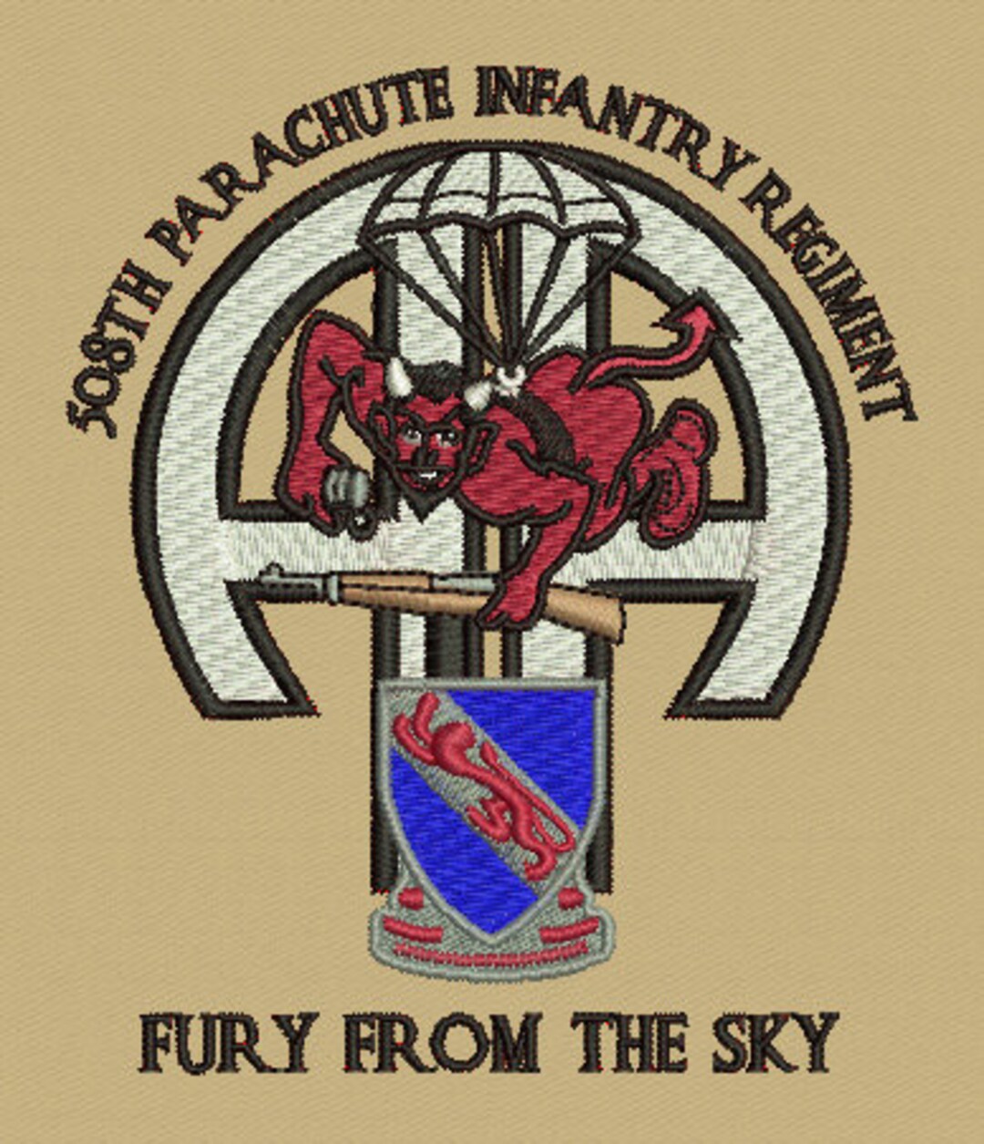 508th Parachute Infantry Regiment Embroidered Cotton Blend Polo Shirt ...