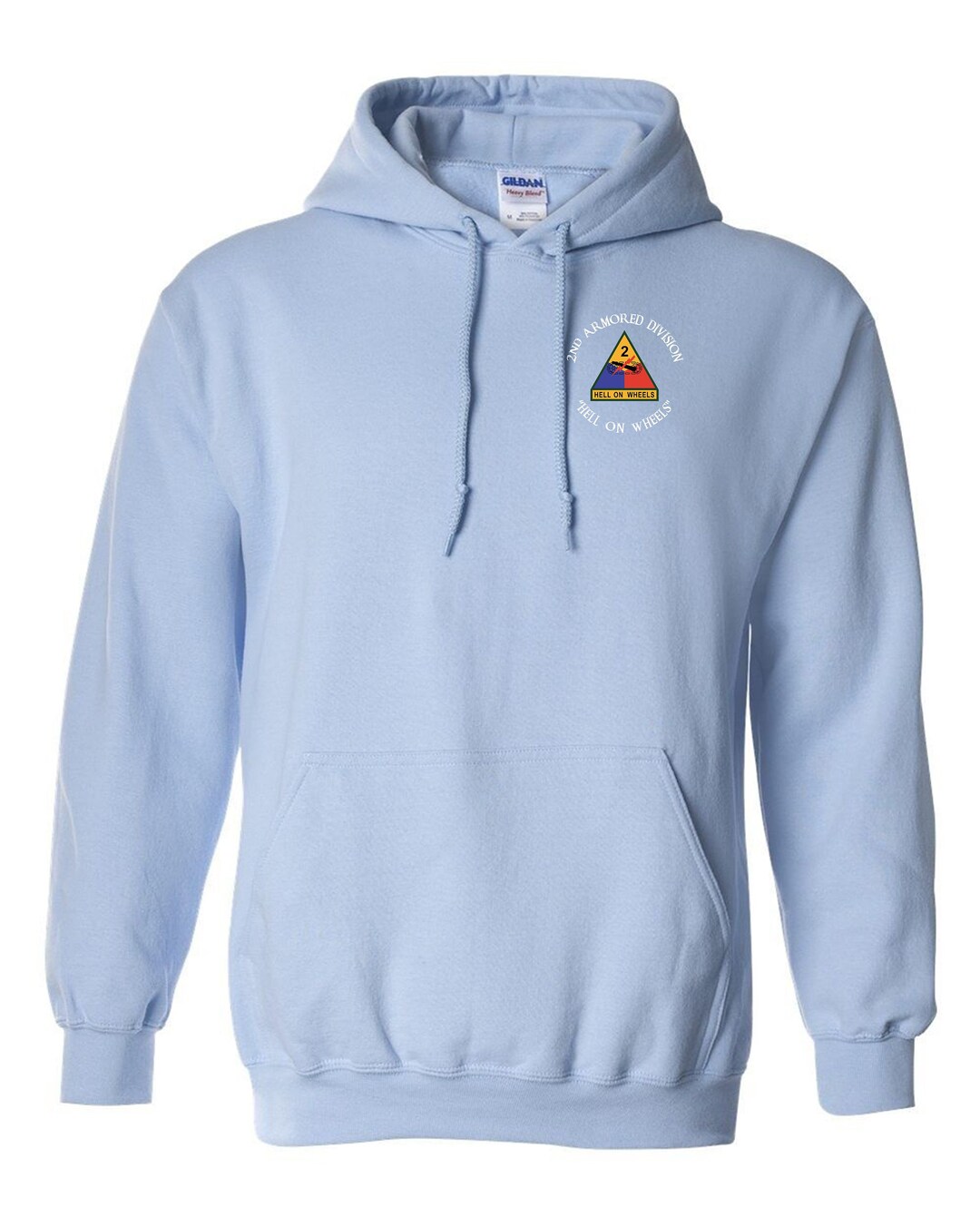2nd Armored Division Embroidered Hooded Sweatshirt-3975 - Etsy