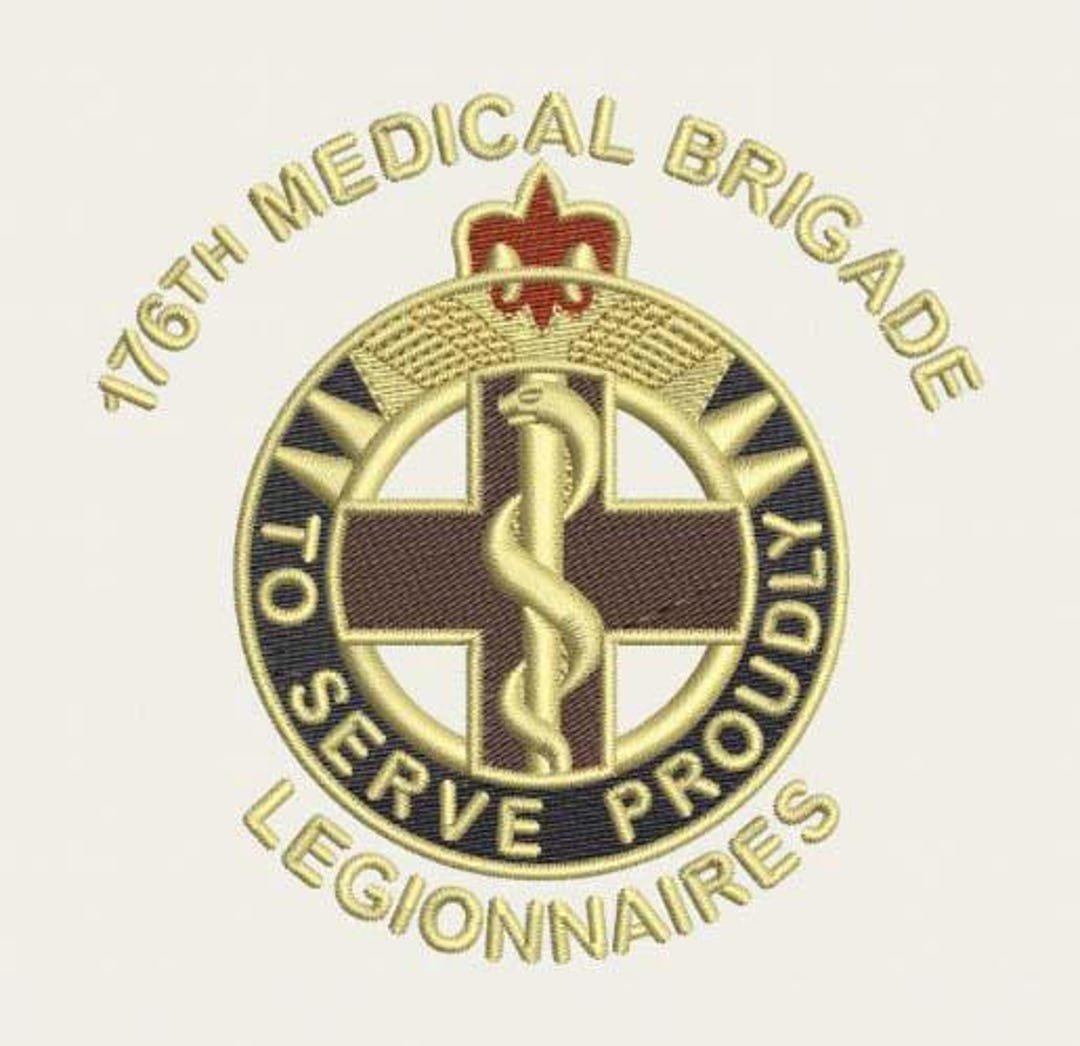 176th Medical Brigade Embroidered Cotton Polo Shirt -17014 - Etsy