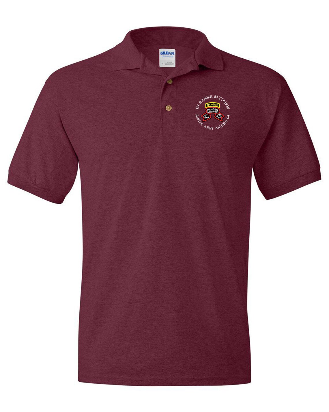 1/75th Ranger Battalion-original Scroll -embroidered Cotton Polo Shirt ...