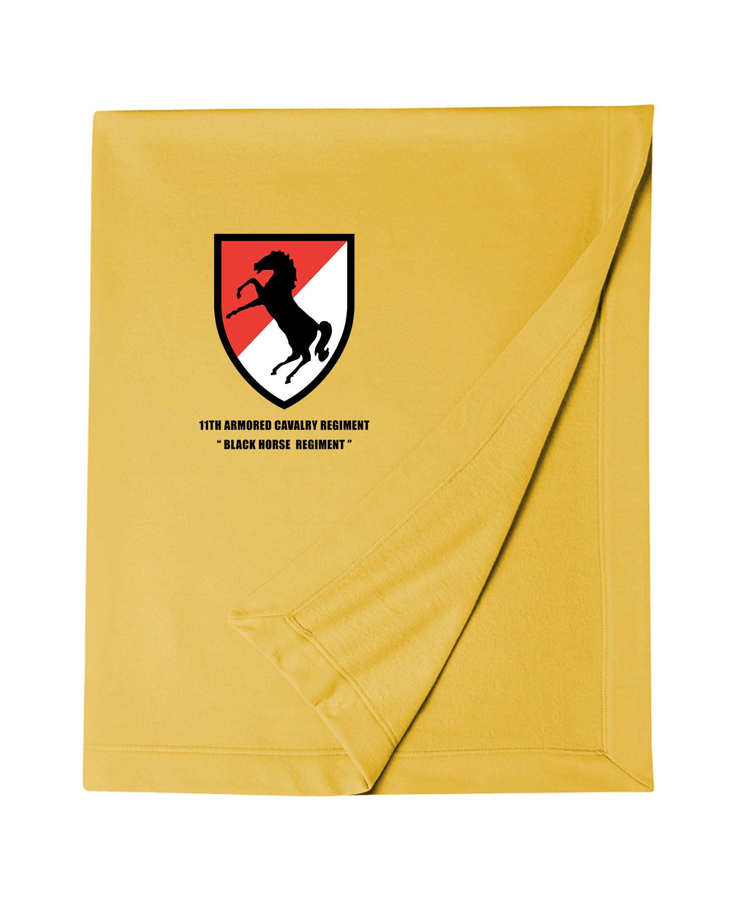 11th Armored Cavalry Regiment "blackhorse Regiment" Embroidered Blanket ...
