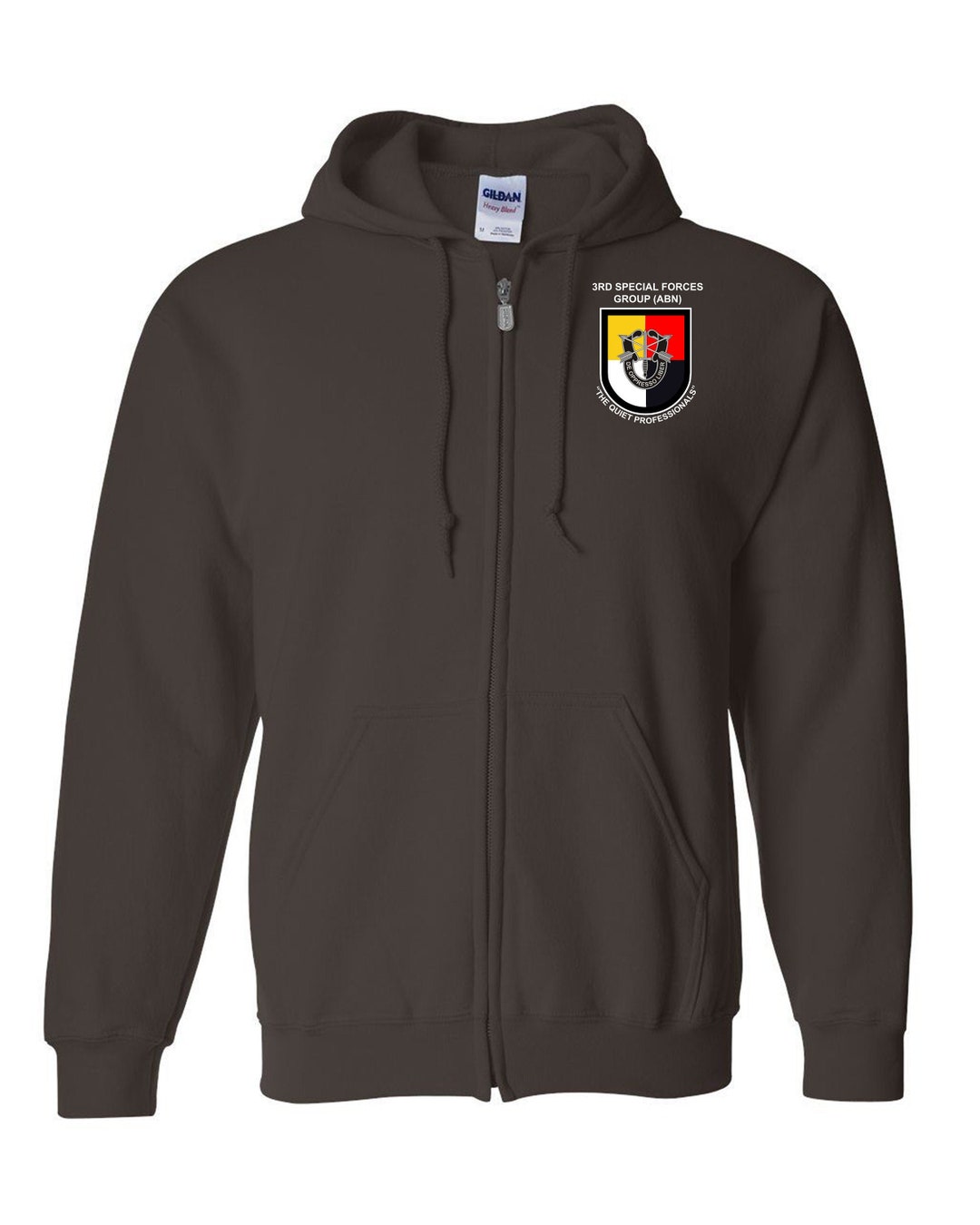 3rd Special Forces Group Embroidered Hooded Sweatshirt W/ Zipper-3128 ...