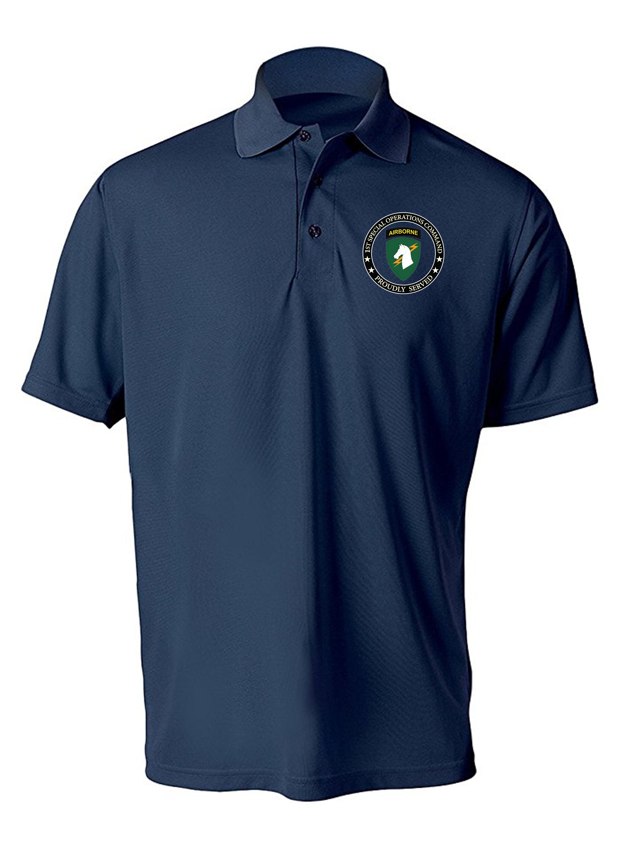 1st Special Operations Command (SOCOM) Embroidered Moisture Wick Polo ...