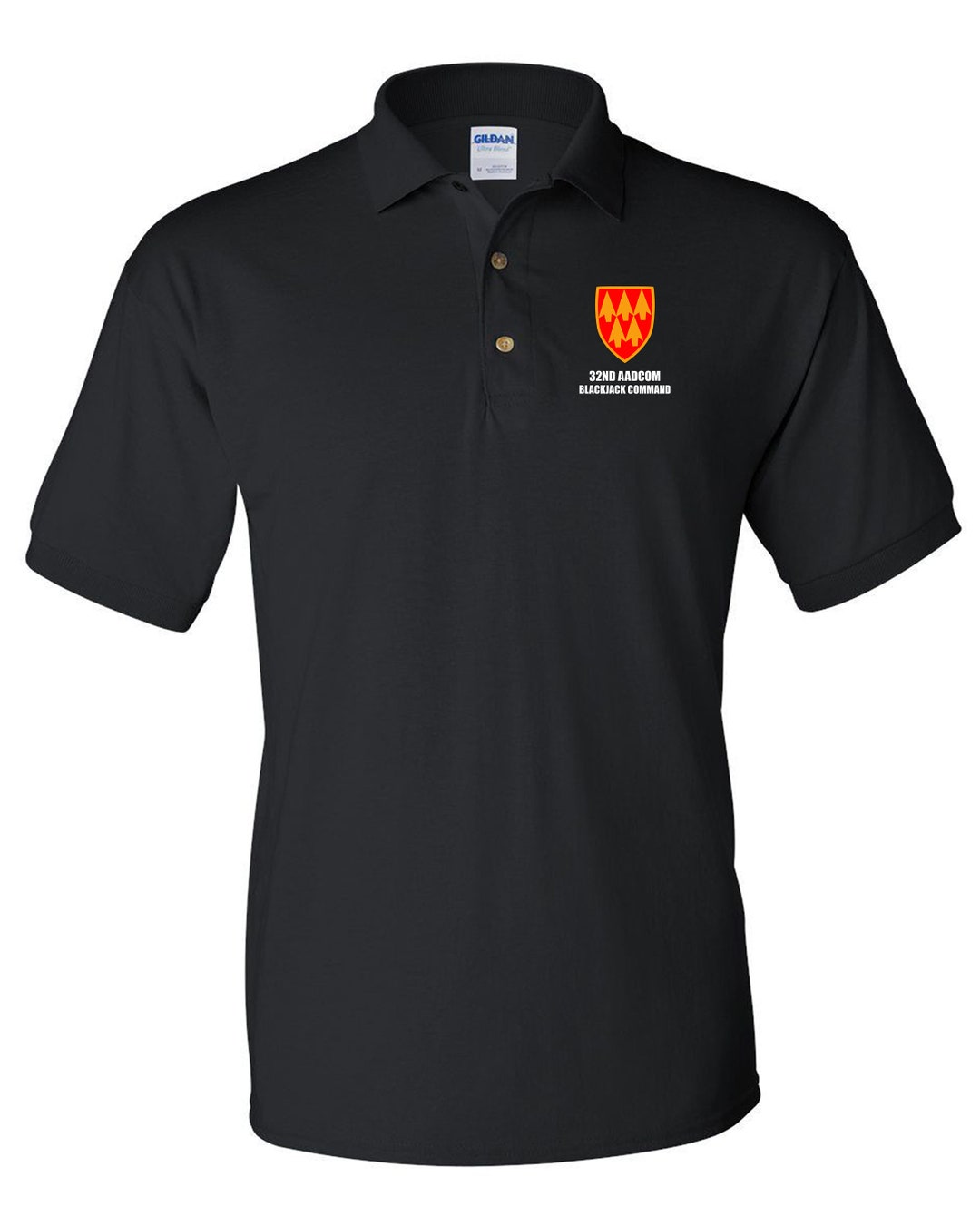 32nd Army Air Defense Command -embroidered Cotton Polo Shirt -7125 - Etsy