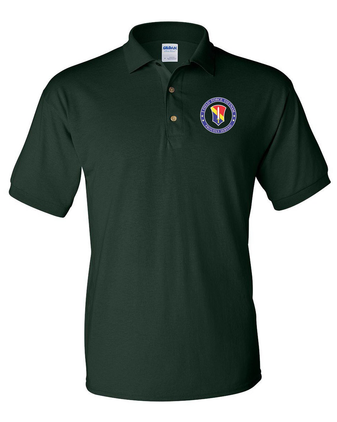 I Field Force Embroidered Cotton Polo Shirt -15138 - Etsy