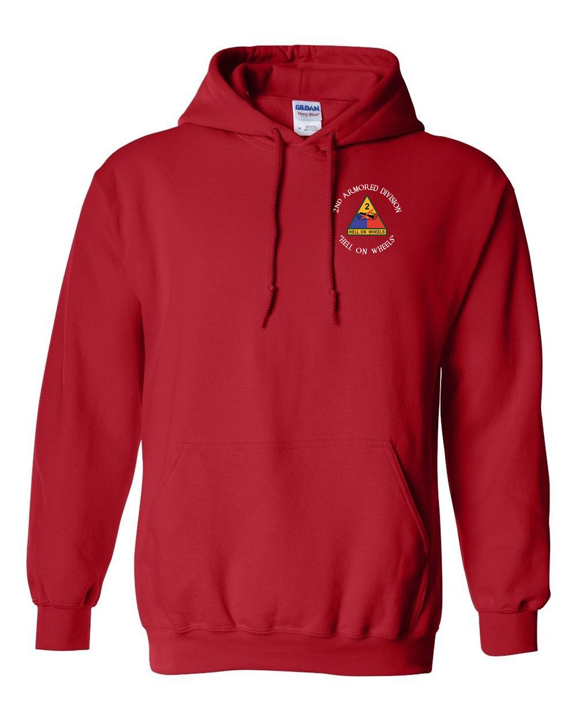 2nd Armored Division Embroidered Hooded Sweatshirt-3975 - Etsy