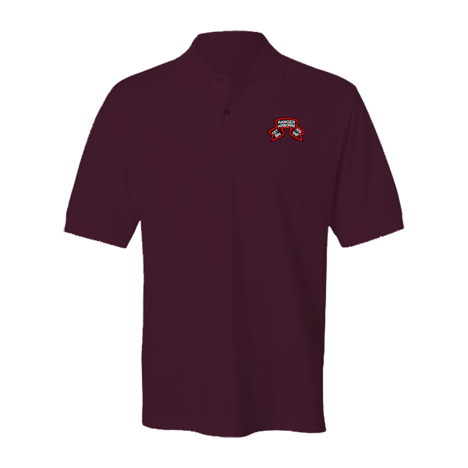 1/75th Ranger Battalion-original Scroll -embroidered Cotton Polo Shirt ...