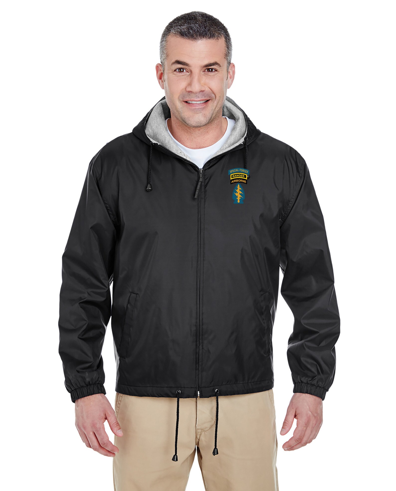 US Army Special Forces "triple Canopy" Embroidered Fleece-lined Hooded ...