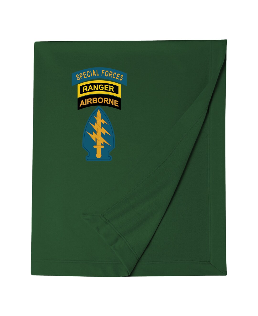 US Army Special Forces Triple Canopy Embroidered Blanket-15282 - Etsy