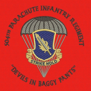 504th Parachute Infantry Regiment Embroidered Made in the USA Long ...