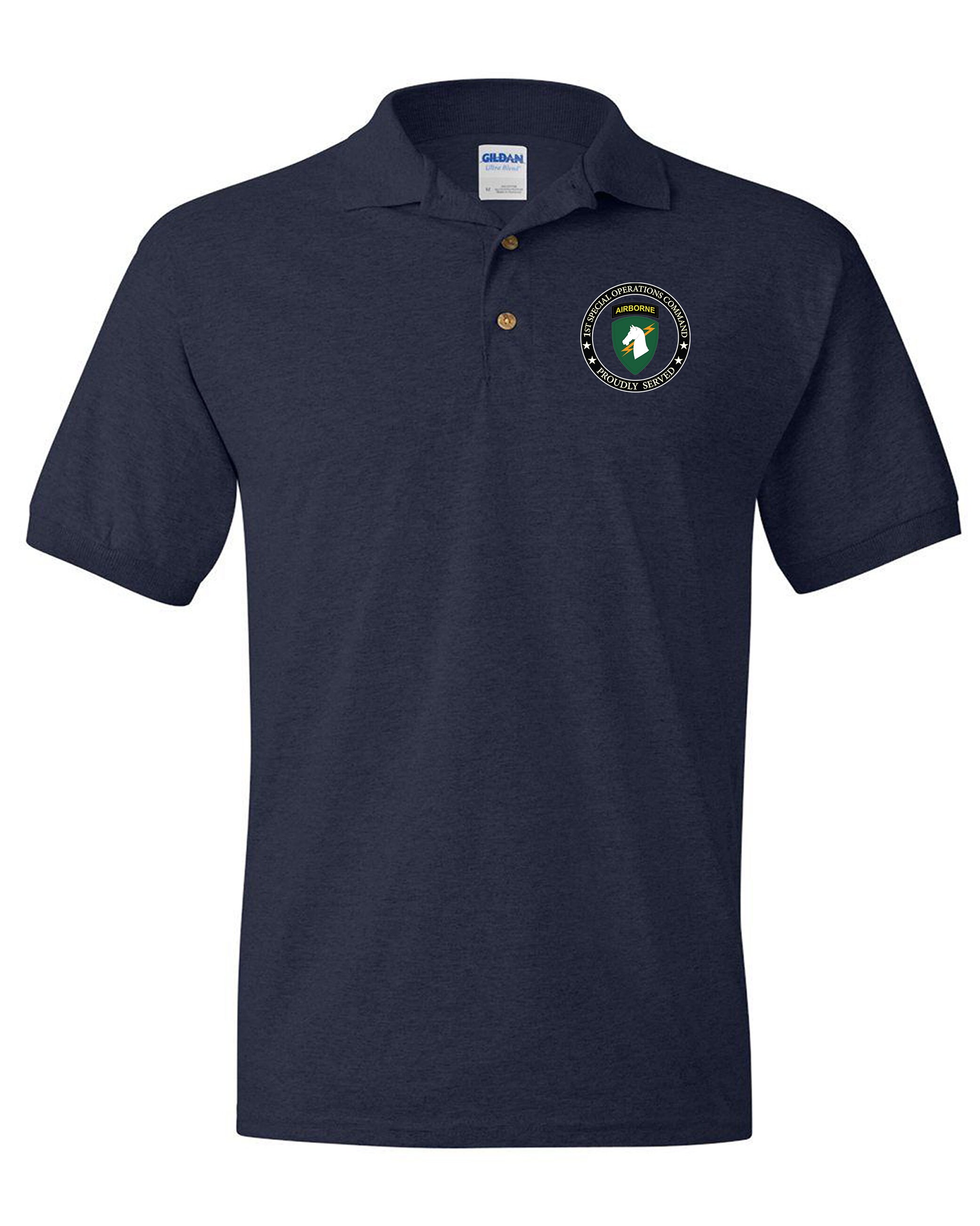 1st Special Operations Command SOCOM Embroidered Cotton Polo Shirt ...