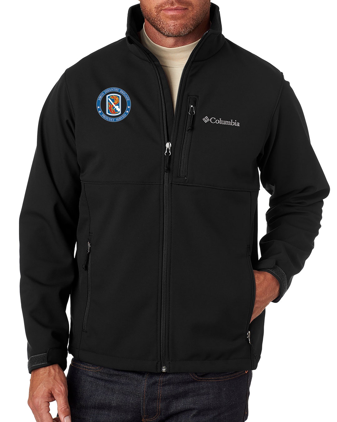 198th Light Infantry Brigade Embroidered Columbia Ascender Soft Shell ...
