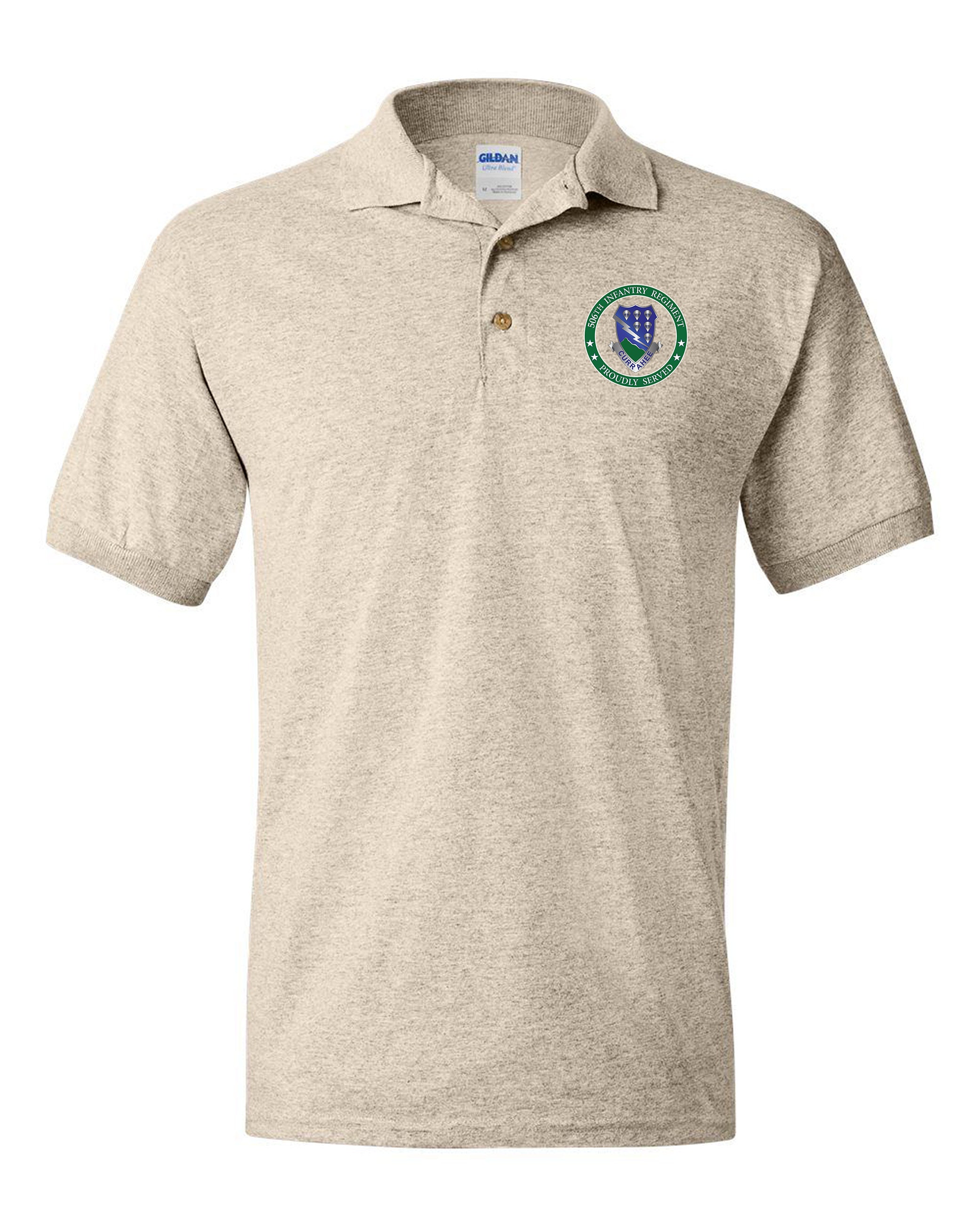 506th Parachute Infantry Regiment "currahee" Embroidered Cotton Polo ...