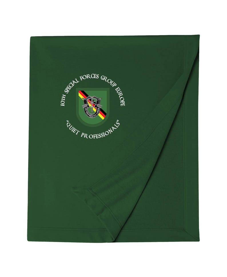 10th Special Forces Group europe Embroidered Blanket-3737 - Etsy