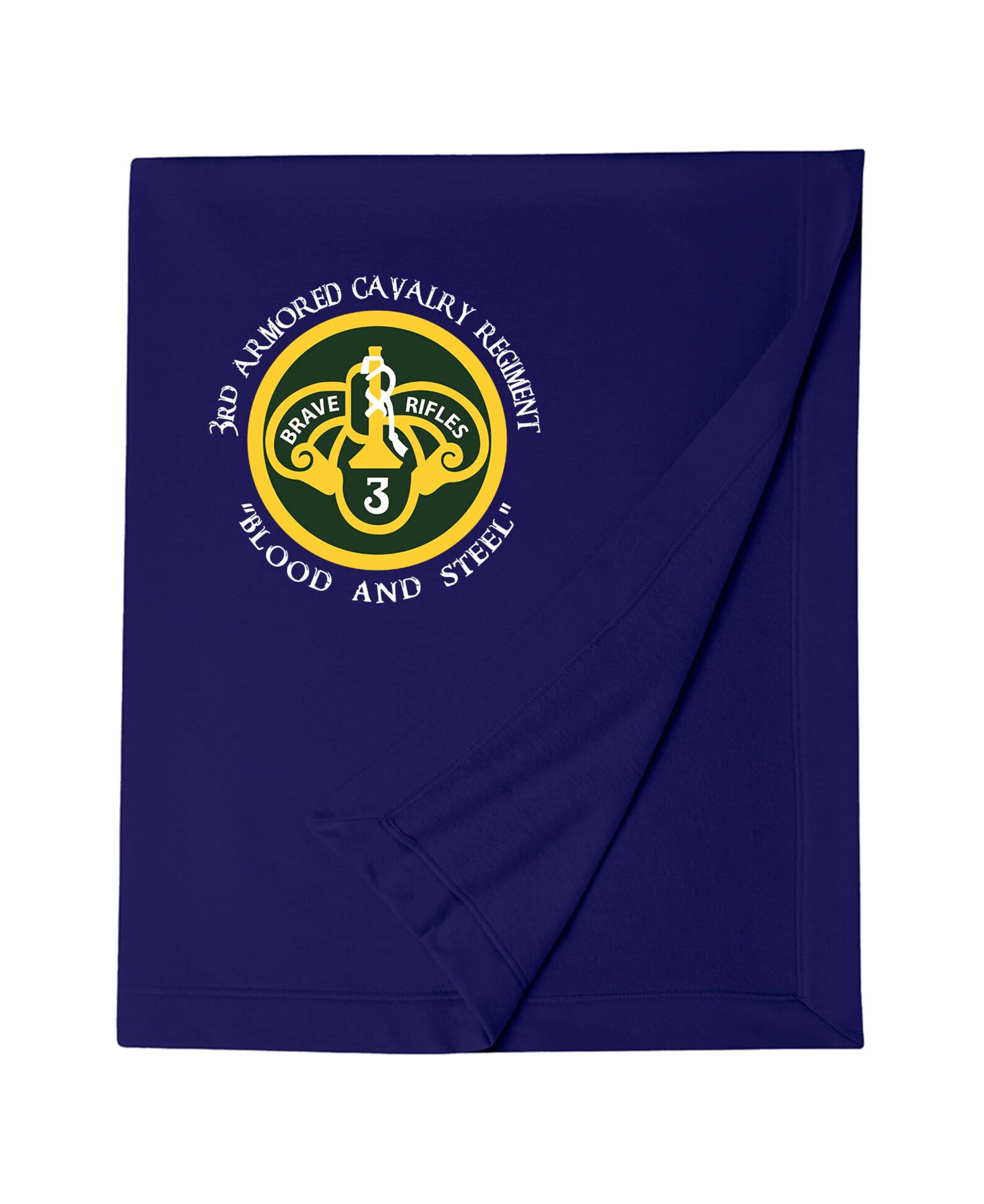 3rd Armored Cavalry Regiment Embroidered Blanket-4308 - Etsy