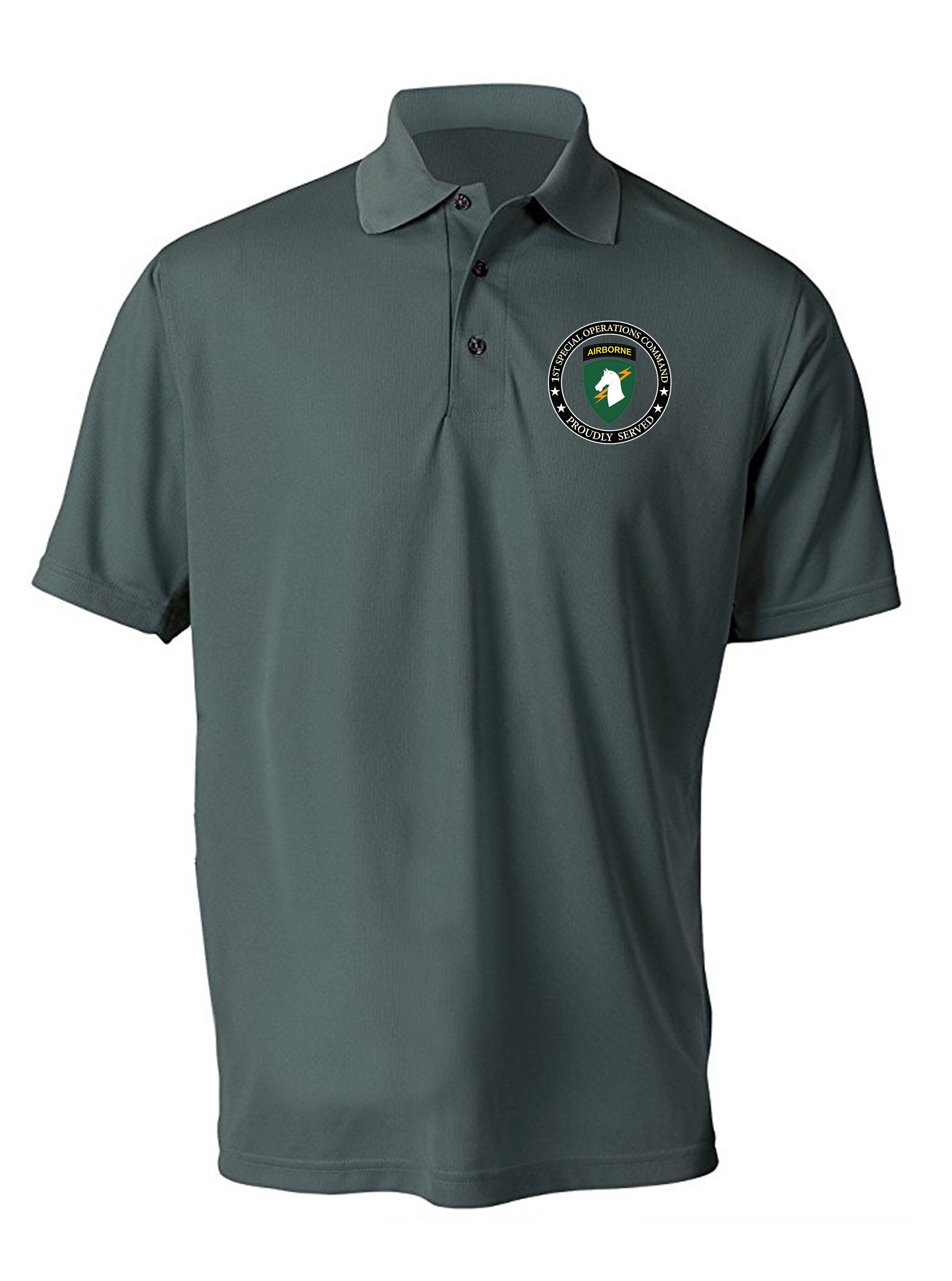 1st Special Operations Command (SOCOM) Embroidered Moisture Wick Polo ...