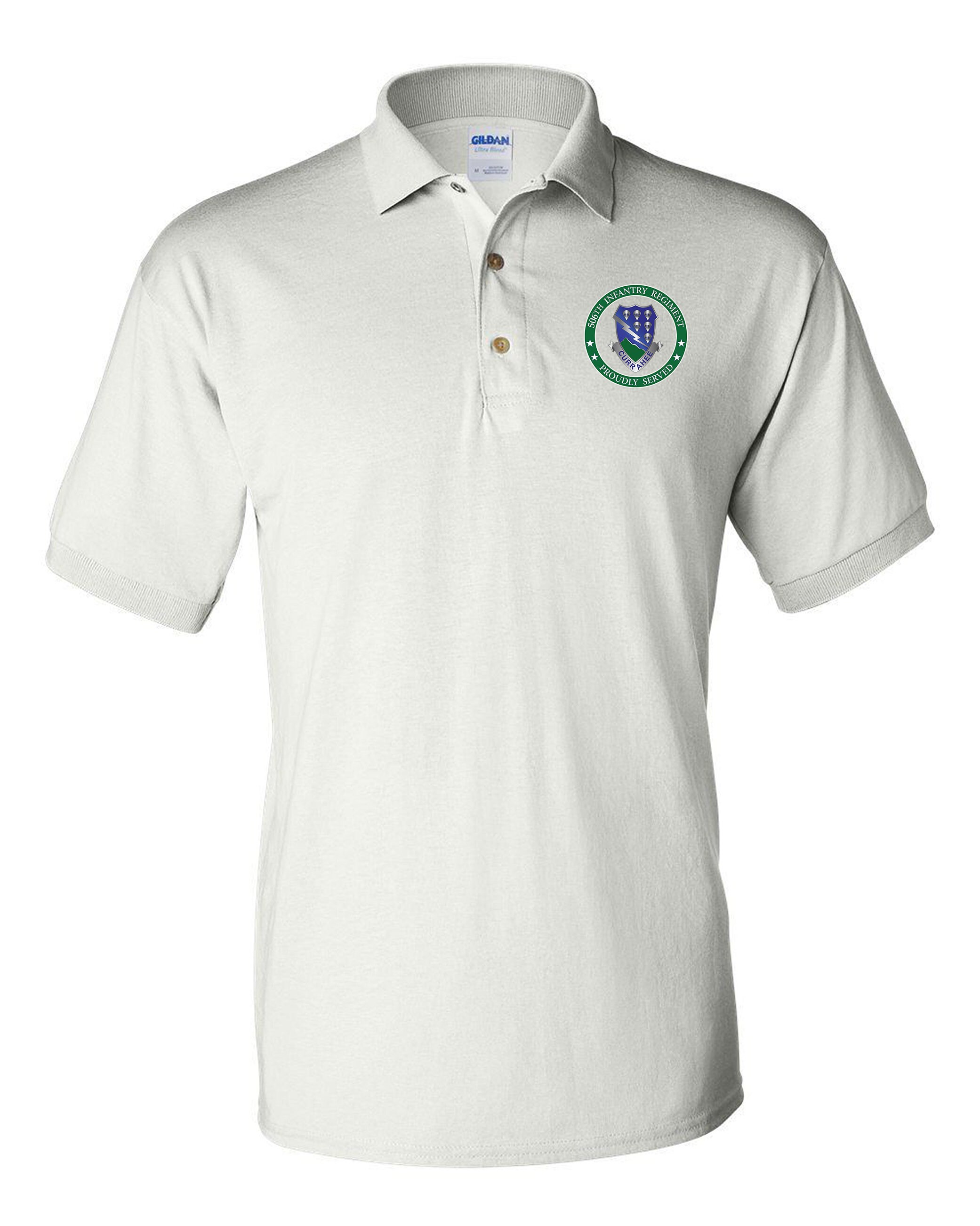 506th Parachute Infantry Regiment "currahee" Embroidered Cotton Polo ...