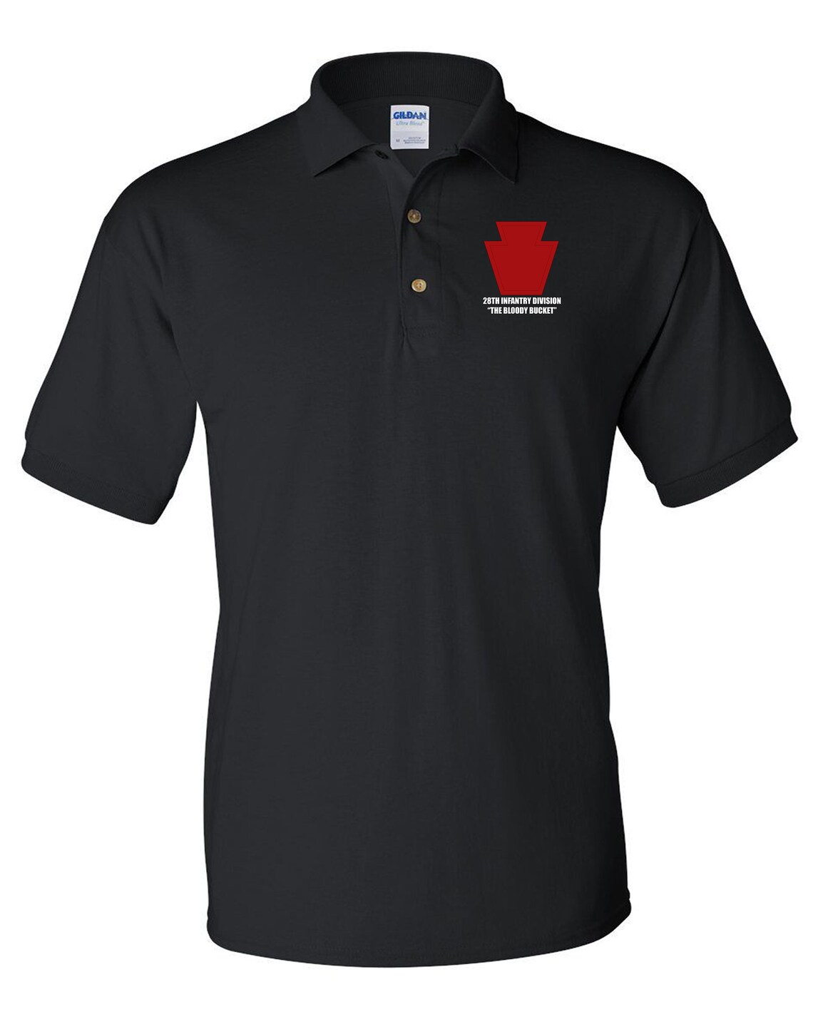 28th Infantry Division -embroidered Cotton Polo Shirt -7454 - Etsy