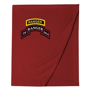 75th Ranger Regiment W/ Ranger Tab Embroidered Blanket-3324 - Etsy