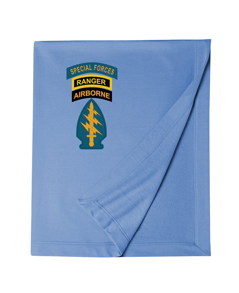 US Army Special Forces Triple Canopy Embroidered Blanket-15282 | Etsy
