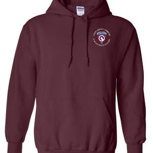 1st Sustainment Command-coscom (airborne) Embroidered Hooded Sweatshirt ...