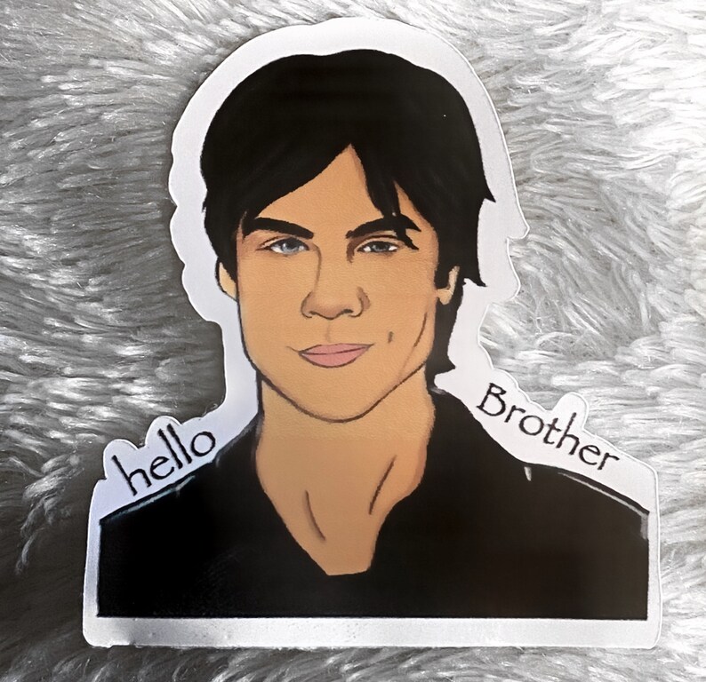 Damon and Elena Sticker - Etsy