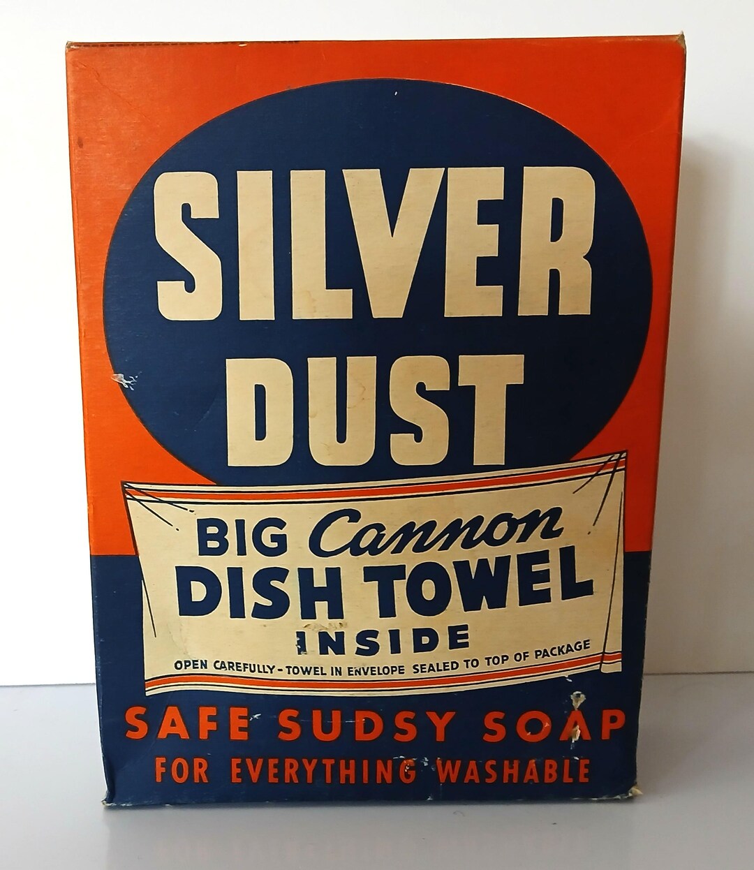 Silver Dust Detergent Box; Un-opened With Enclosed "big Cannon" Dish ...