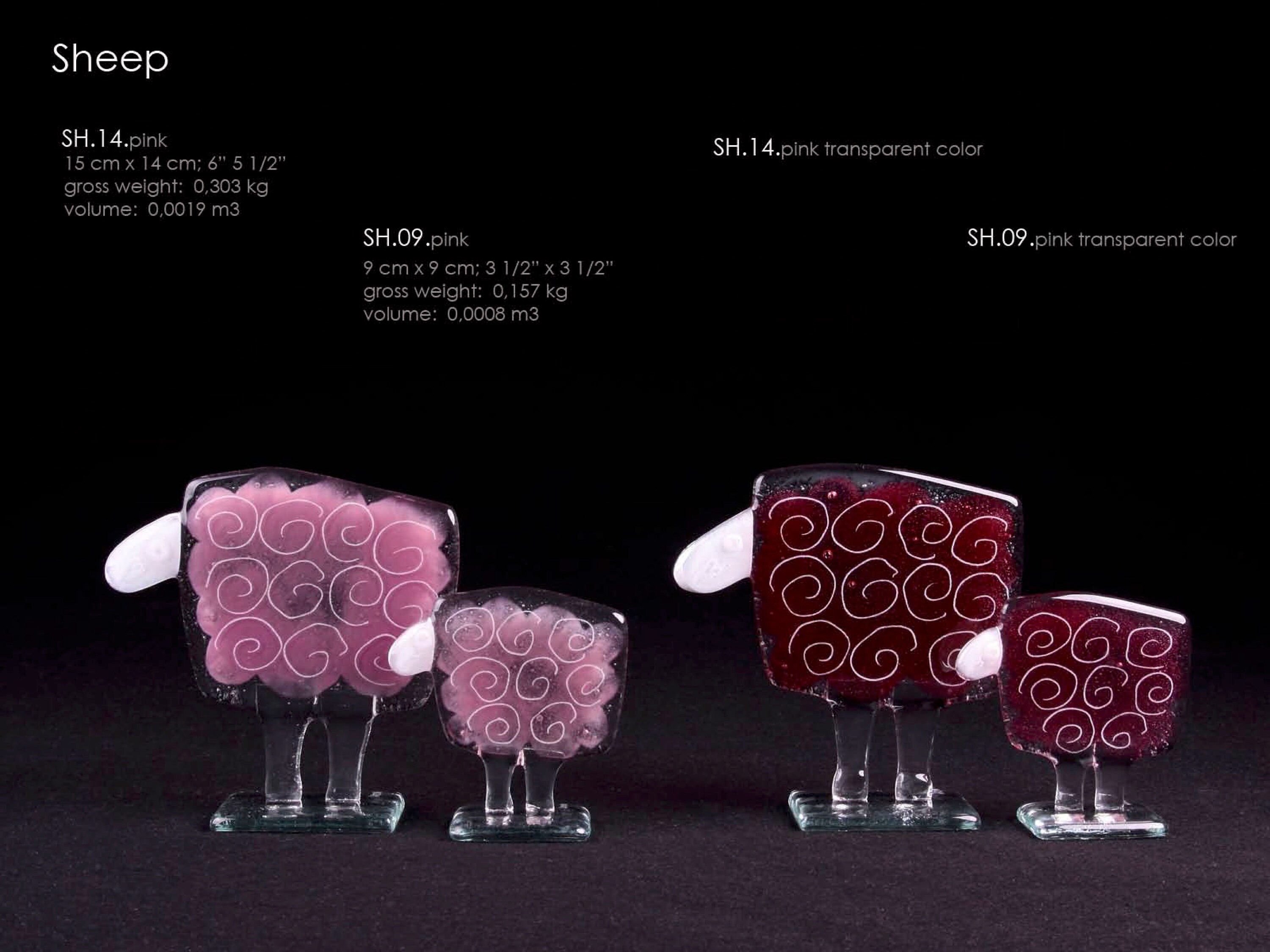Sheep Statue Made From Glass, Available 2 Sizes Unique Design. Perfect ...