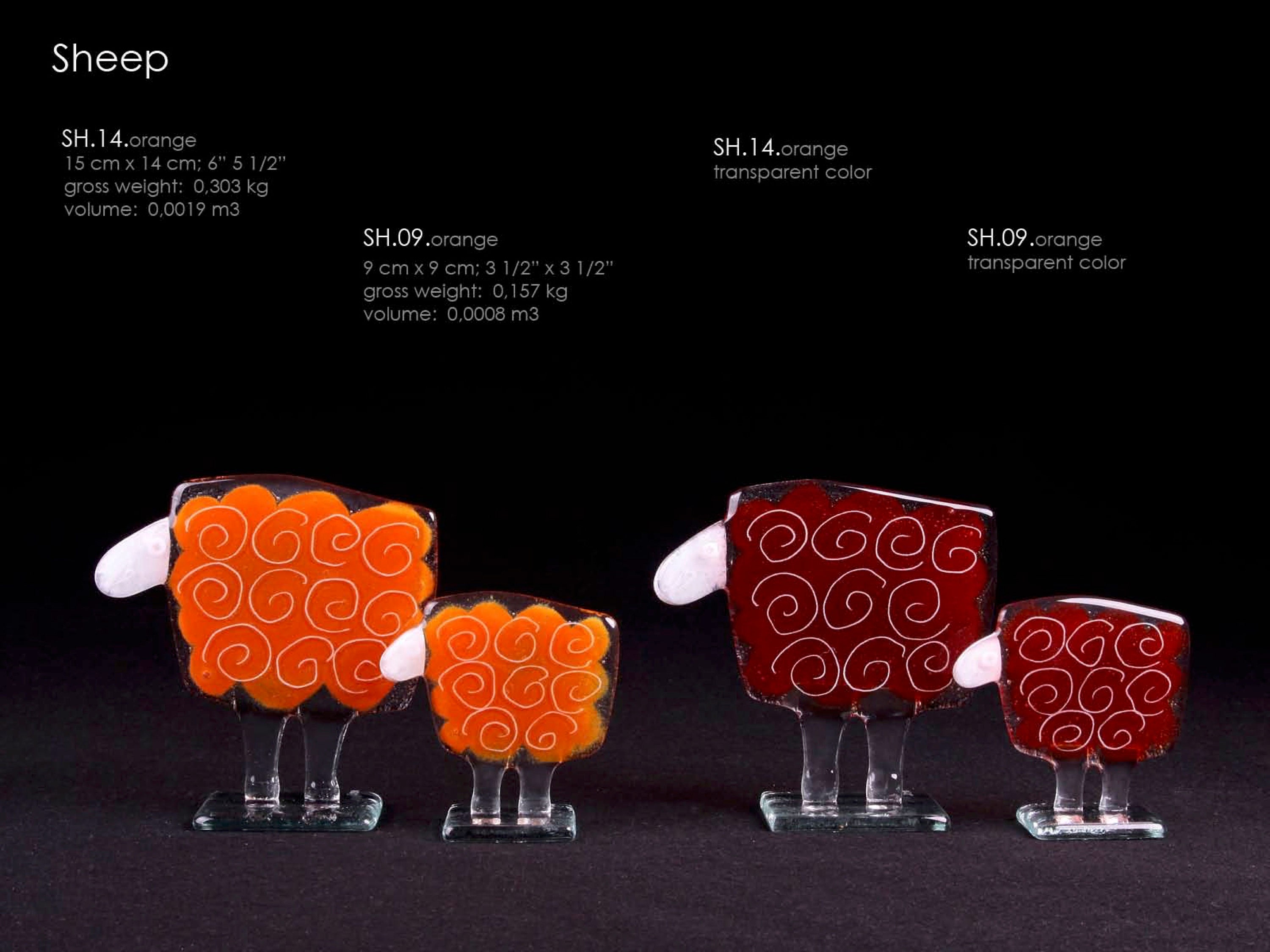 Sheep Statue Made From Glass, Available 2 Sizes Unique Design. Perfect ...