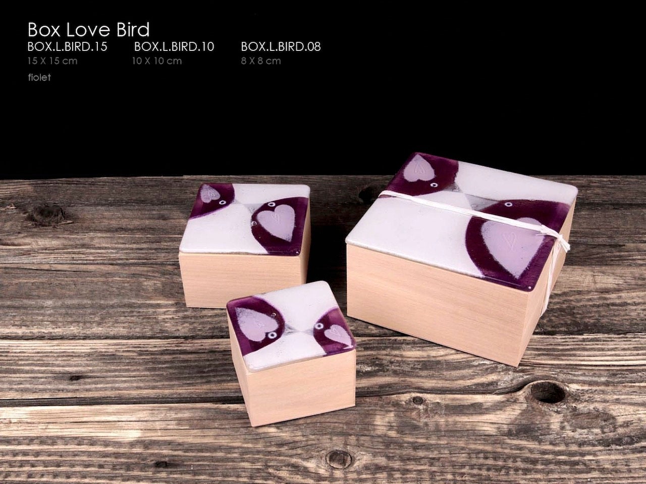 Jewellery Box Love Bird Made From Wood and Glass. Fusion - Etsy