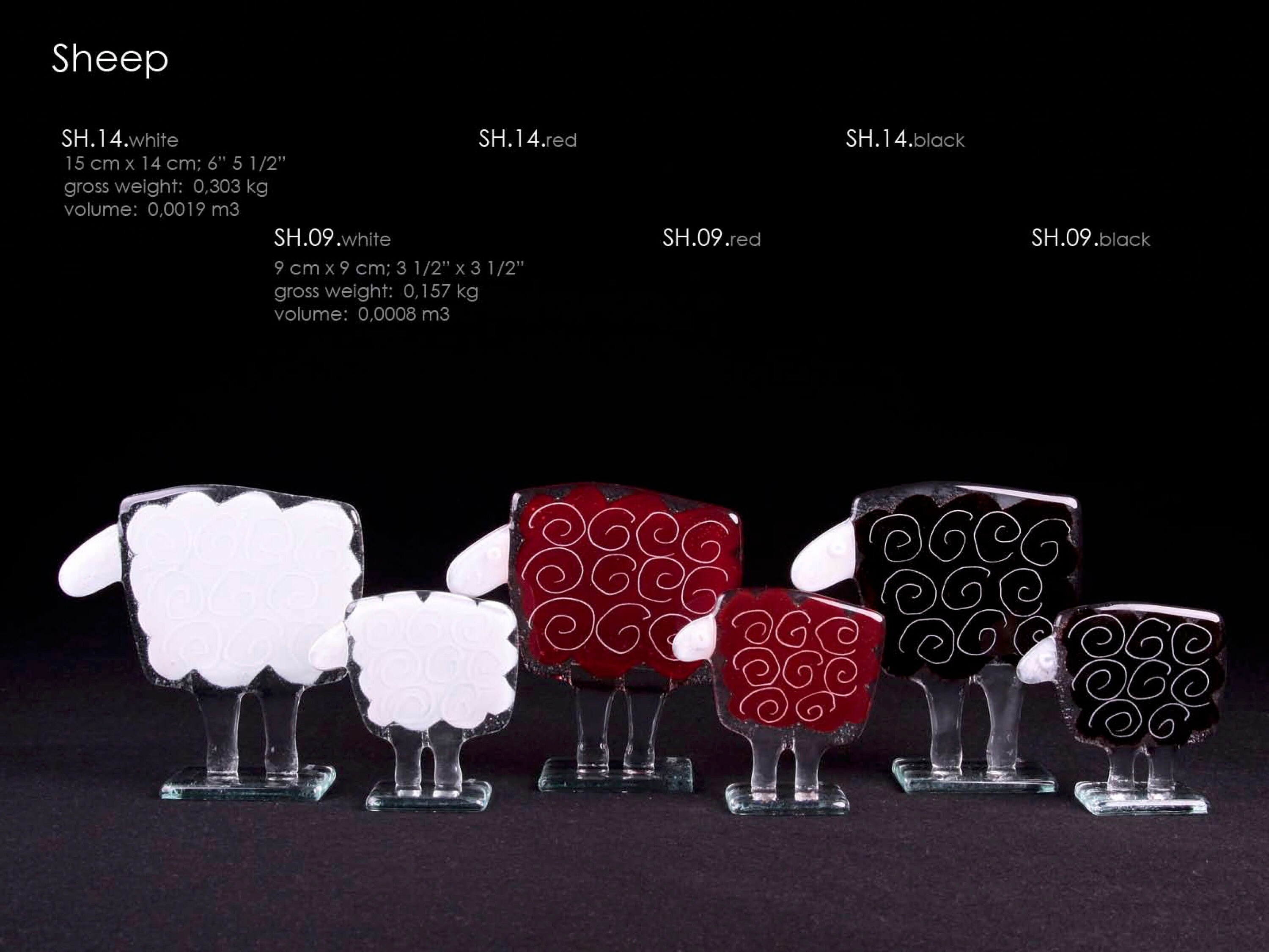 Sheep Statue Made From Glass, Available 2 Sizes Unique Design. Perfect ...