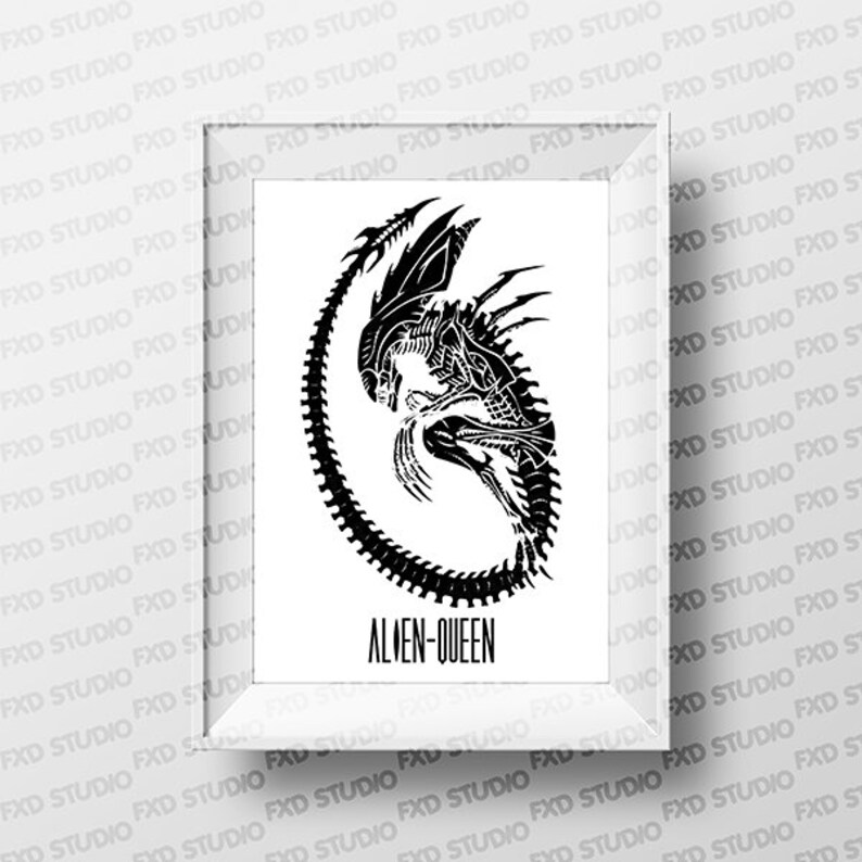 Alien Queen Silhouette Clip Art Image Alien Queen Clip Art | Etsy