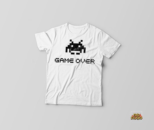 Game Over with game icon Silhouette Clip Art Image Game Over | Etsy