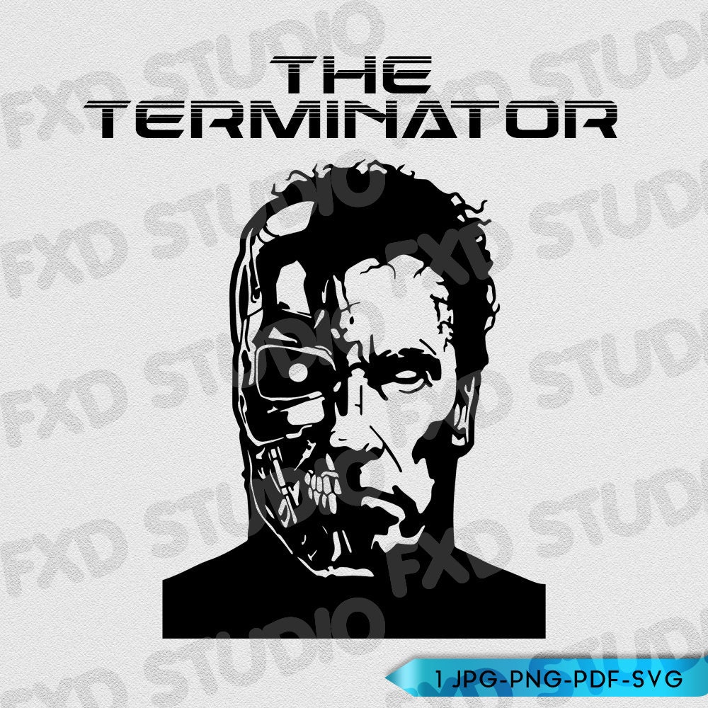 Terminator Half Robot Face