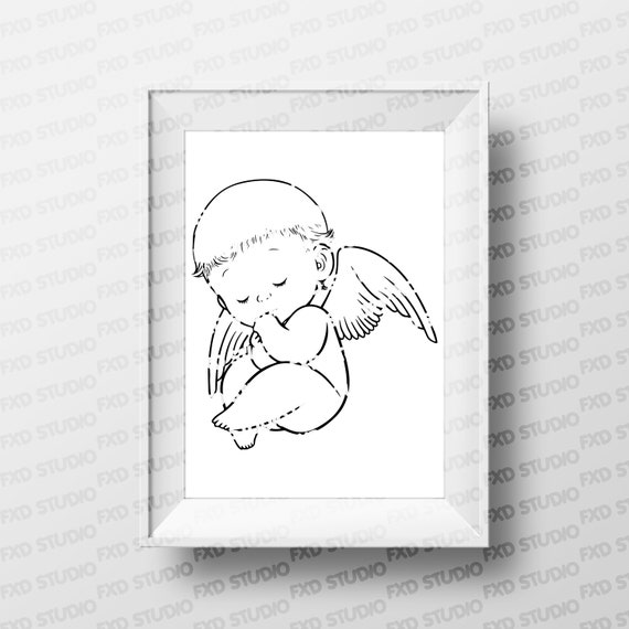 Little Baby Angel Drawing