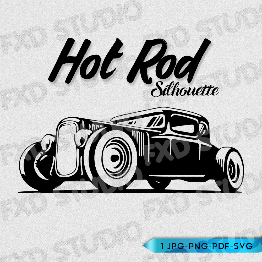 Hot Rod Silhouette Clip Art Image Hot Rod Motor Hot Rod SVG - Etsy Canada