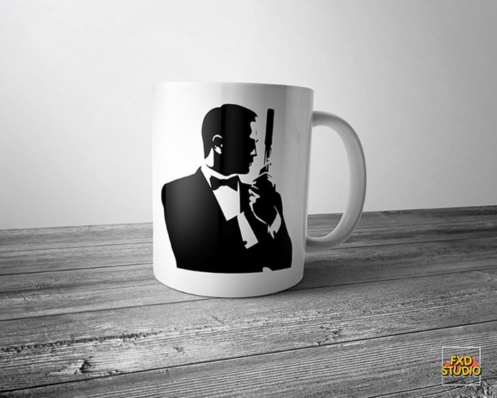 Double O7 Silhouette Clip Art Image James Bond Silhouette - Etsy