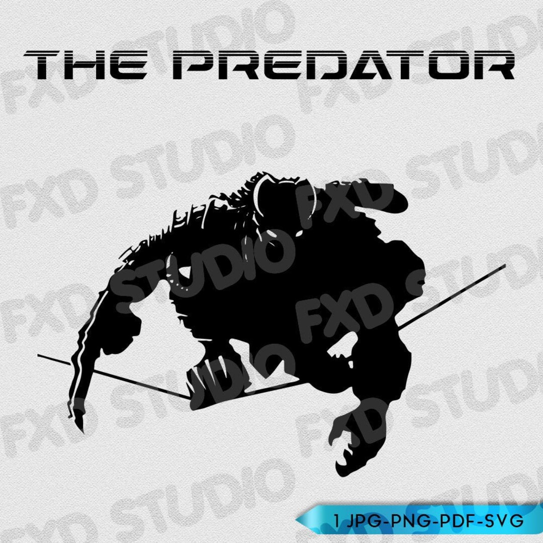 Predator on A Wire Silhouette Clip Art Image, the Predator Clip Art PNG ...