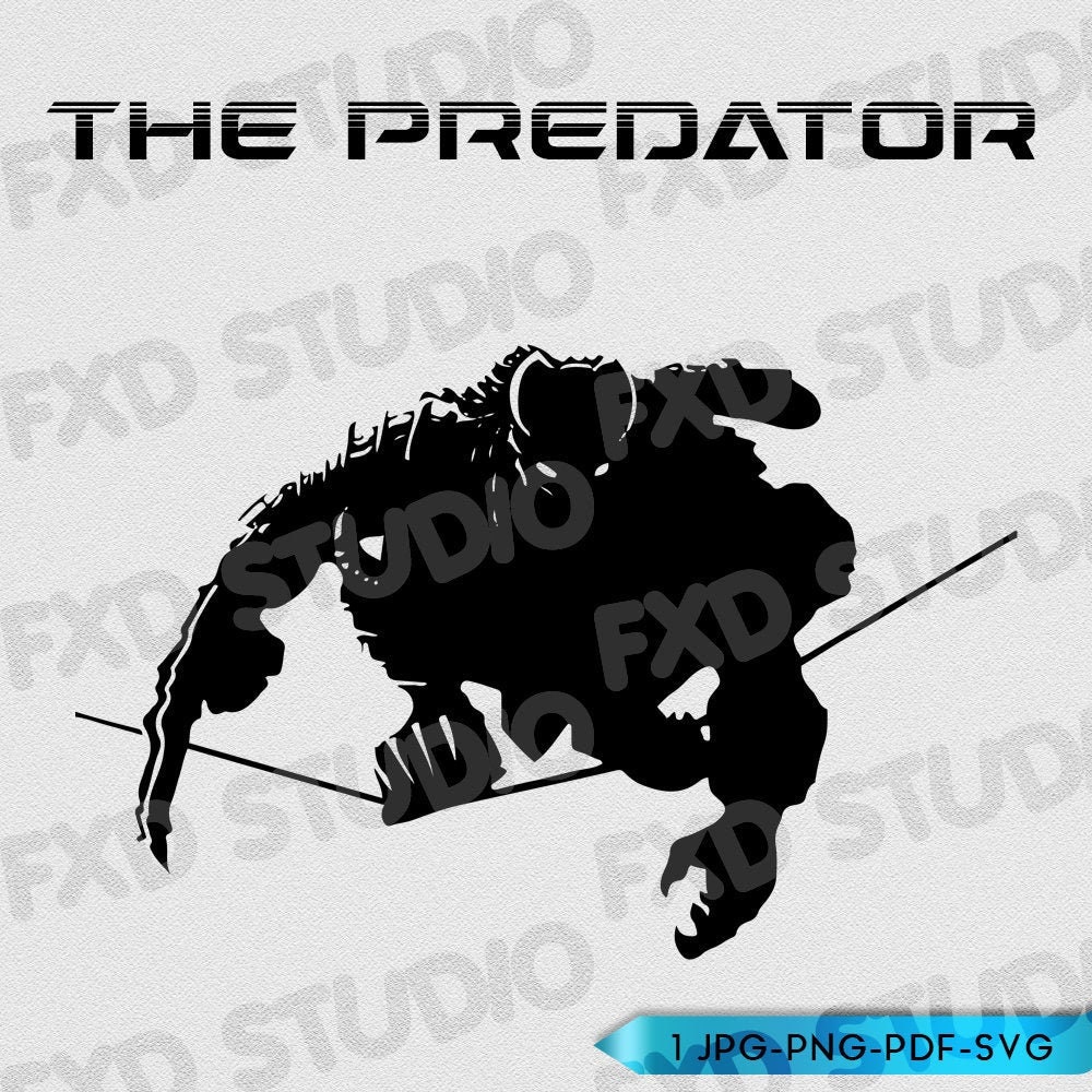 Predator on A Wire Silhouette Clip Art Image the Predator - Etsy UK