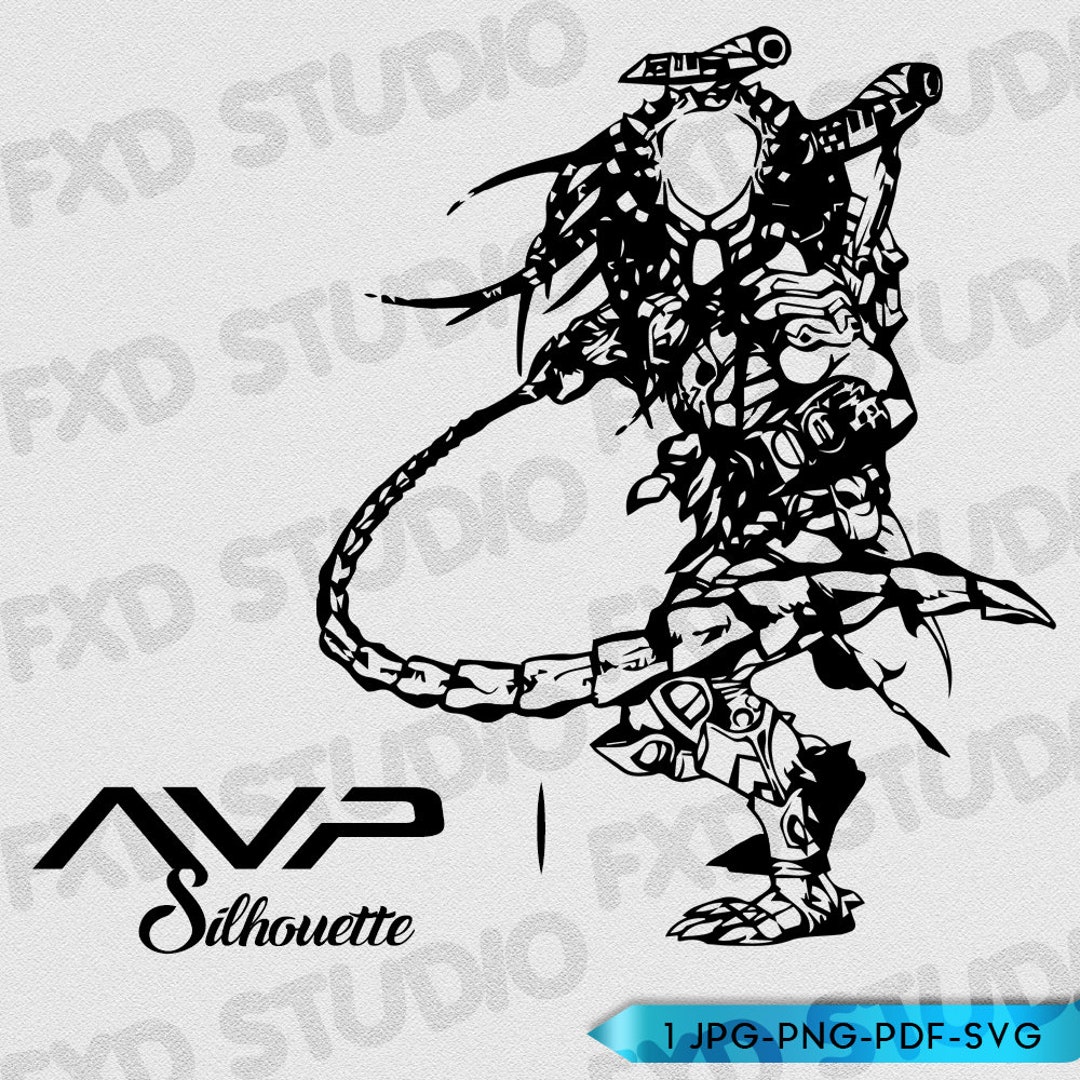 Predator With Whip Silhouette Clip Art Image, Predator Silhouette ...