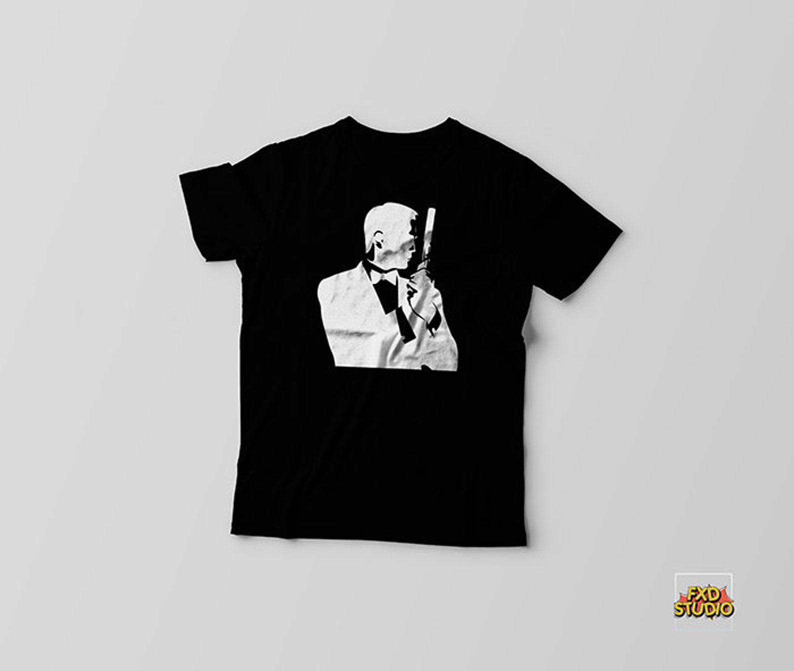 Double O7 Silhouette Clip Art Image James Bond Silhouette - Etsy